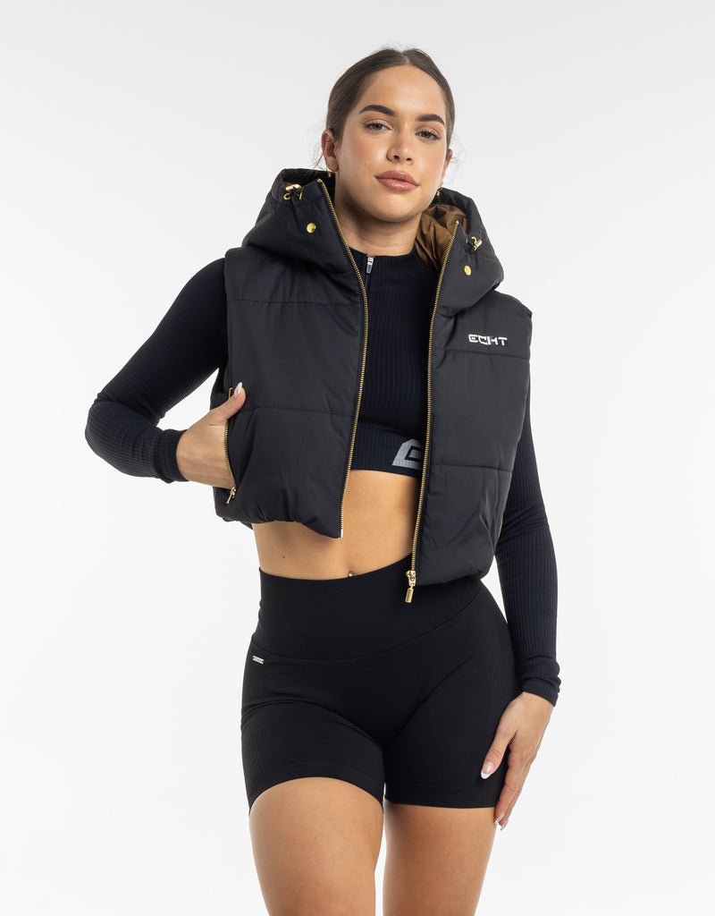 Shop Essentia Vest Jacket | Black Puffer Vest | ECHT